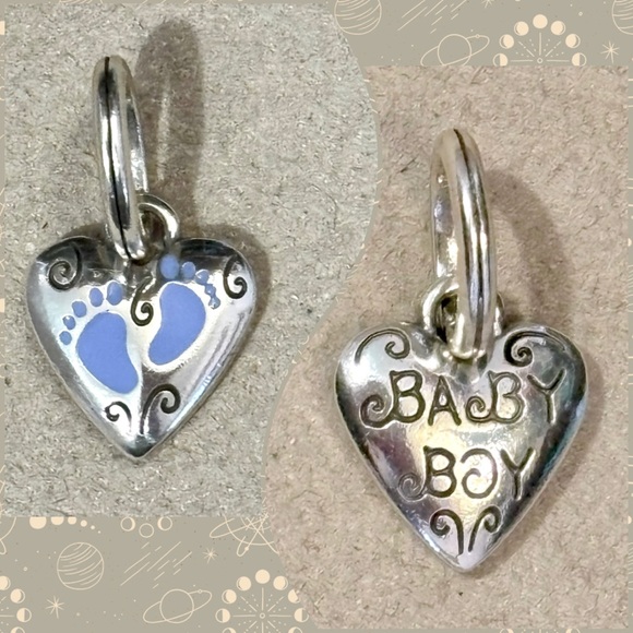 Brighton | Jewelry | Sold Brighton Baby Charm With Blue Footprints ...